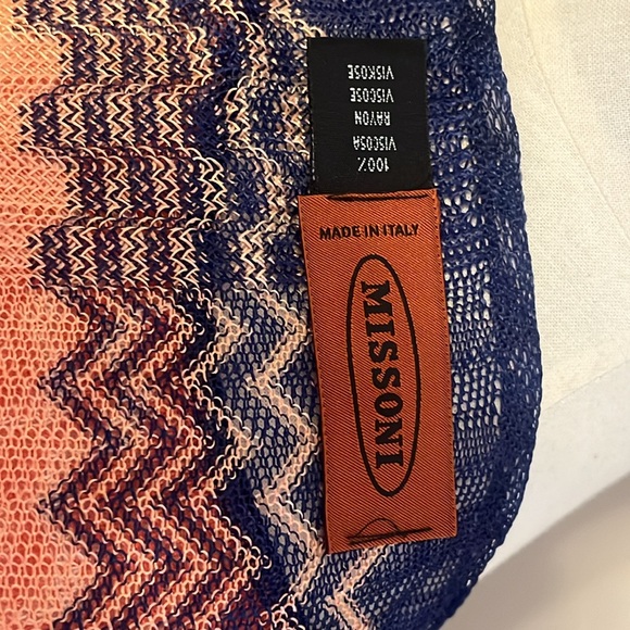 Missoni | Tops | Missoni Zig Zag Woven Poncho Cape Blue Orange White ...